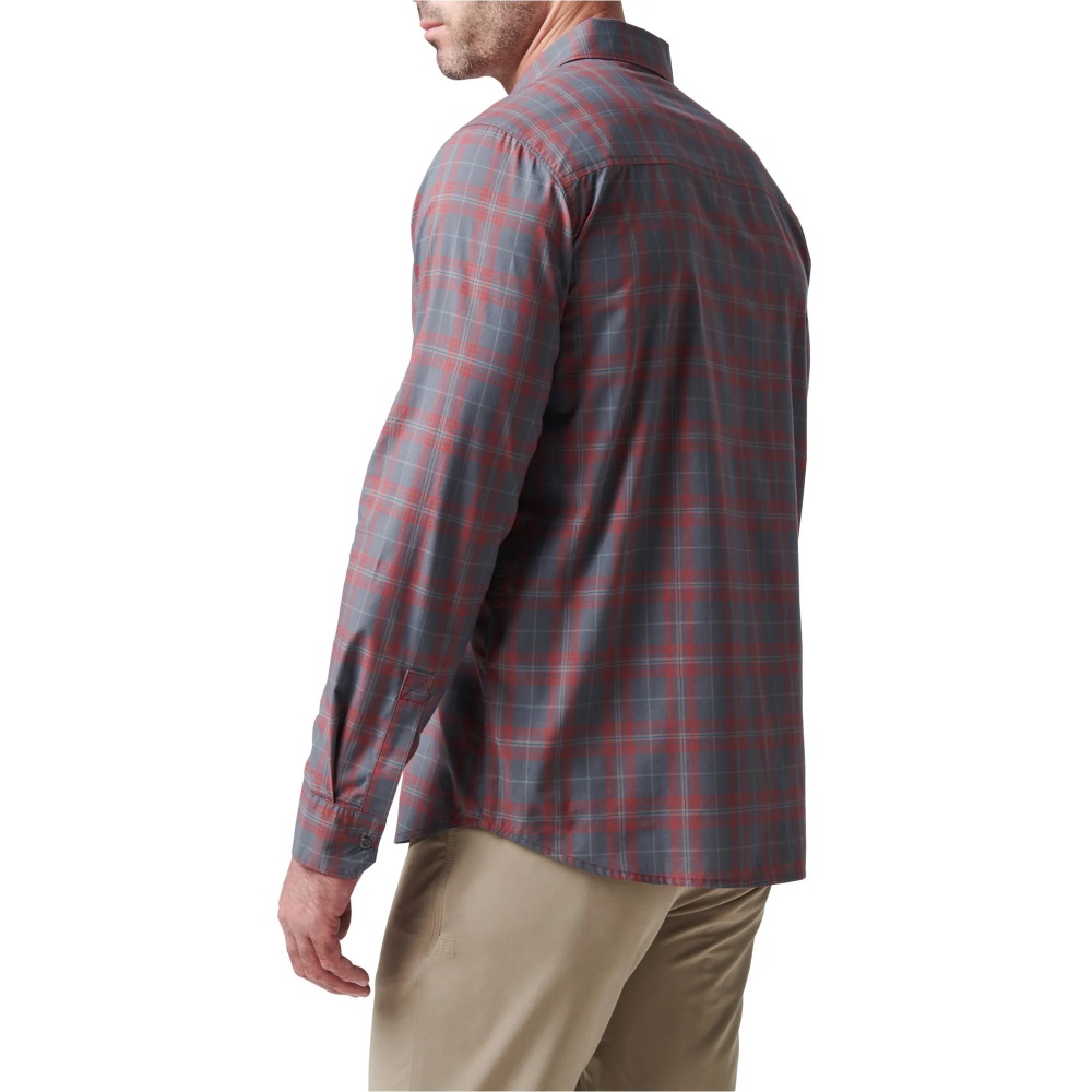 Рубашка Igor Plaid L/S 5.11 Tactical, цвет Red Bourbon Plaid по низким ...